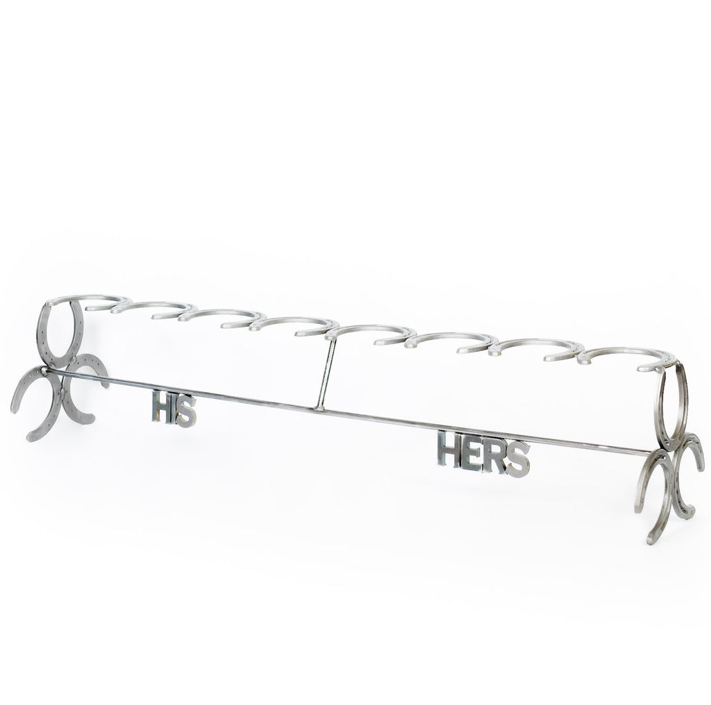 Handmade His and Hers Horseshoe Boot Rack - 4 pairs - The Heritage ...